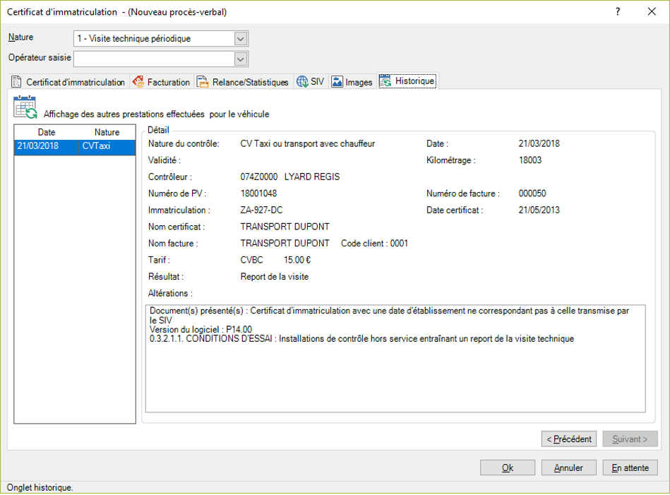 Autosoft Explorer: saisie d'une immatriculation – ProTechnologies