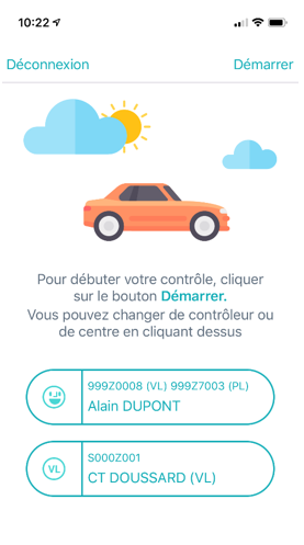 Application AutoSoft.tsp: débuter un contrôle – ProTechnologies